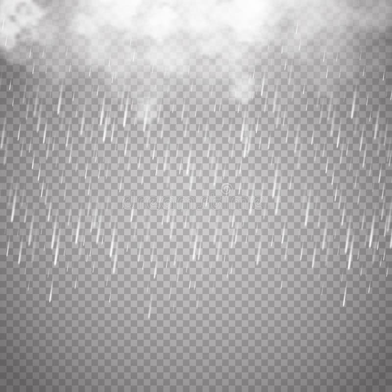 Storm and Lightning with Rain Isolated Stock Vector - Illustration of ...