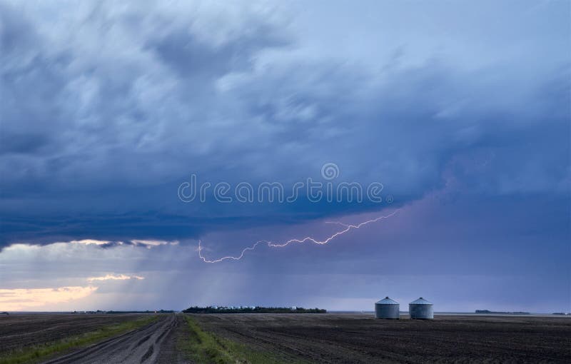 Storm Lightning Rural Canada Stock Photo - Image of spring, storm: 94187264