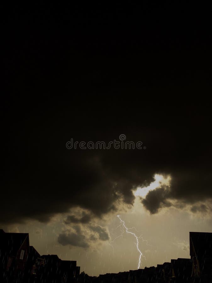 Storm of lightning stock image. Image of clouds, storm - 119520497