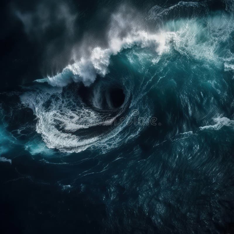 Storm in the Ocean. Abstract Background. Generative AI. Stock ...