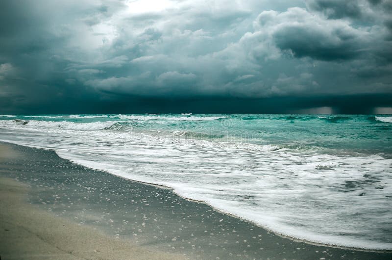 Storm in ocean stock image. Image of danger, shore, motion - 93191439