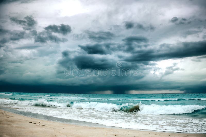 Storm in ocean stock photo. Image of storm, beauty, conditions - 93191446