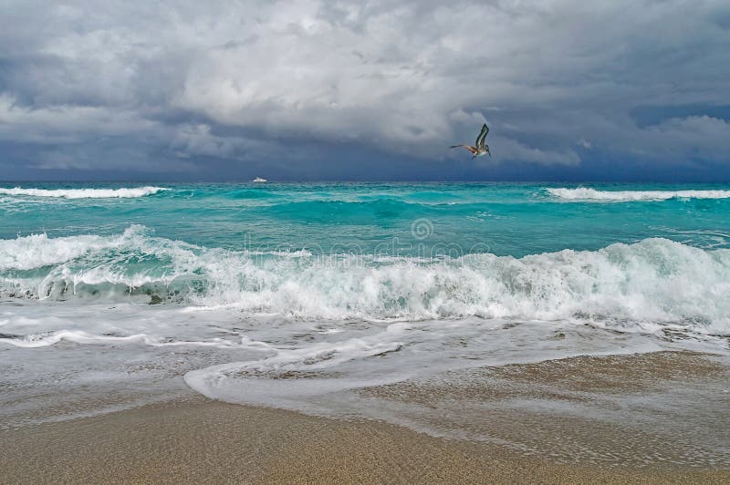 Storm on the ocean stock photo. Image of sailing, water - 98834922