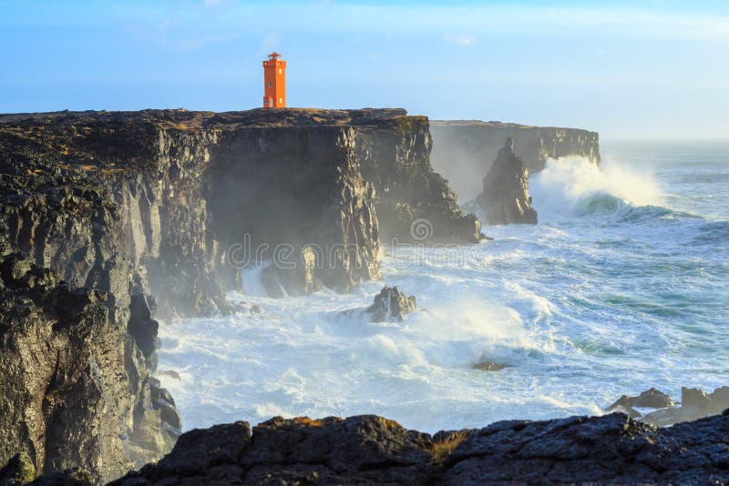 Storm Off the Coast of Iceland Stock Photo - Image of background, blue ...
