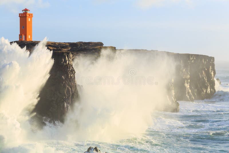 Storm Off the Coast of Iceland Stock Image - Image of natural, water ...