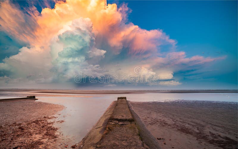 Storm over the bay stock image. Image of landscape, scenic - 226477125