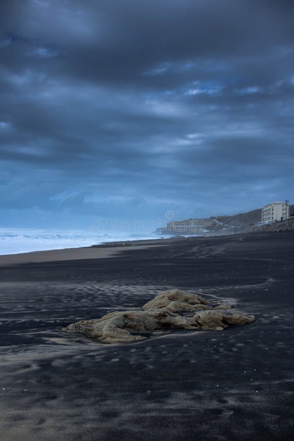 Storm over the beach stock photo. Image of oppressive - 37681470