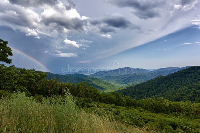Storm Over Blue Ridge Mountains Stock Image - Image of park, landscape ...