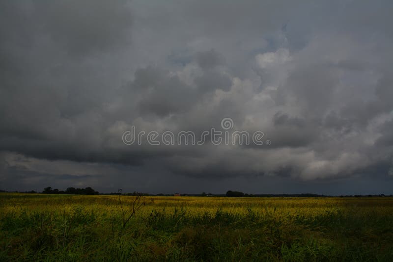 Storm over fields stock photo. Image of farmland, dark - 42979610