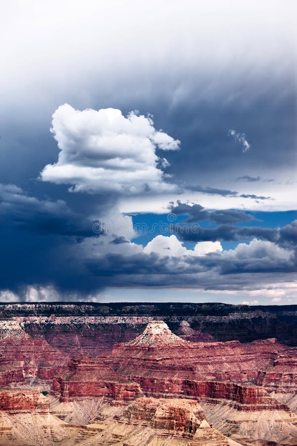 Storm Over the Grand Canyon Stock Image - Image of desert, formation ...