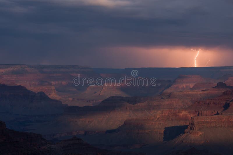 Storm over Grand Canyon stock image. Image of scenic - 58491097