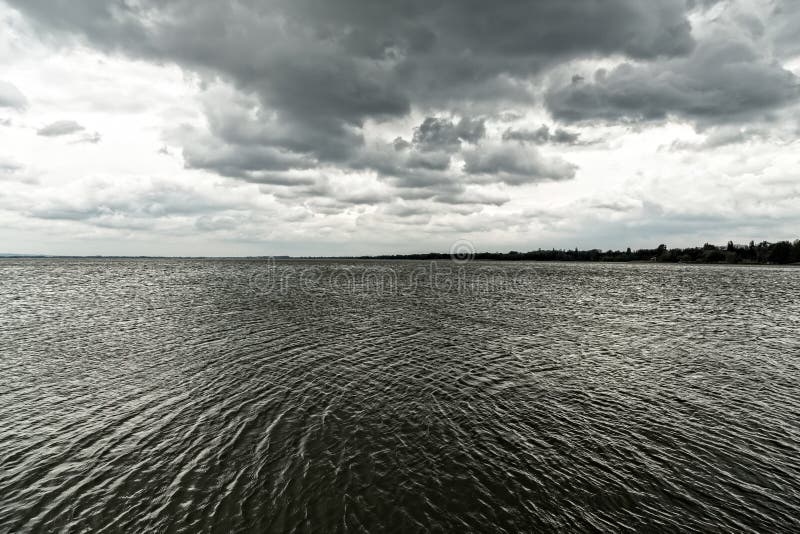 Storm over the lake stock image. Image of disaster, cloud - 40887295