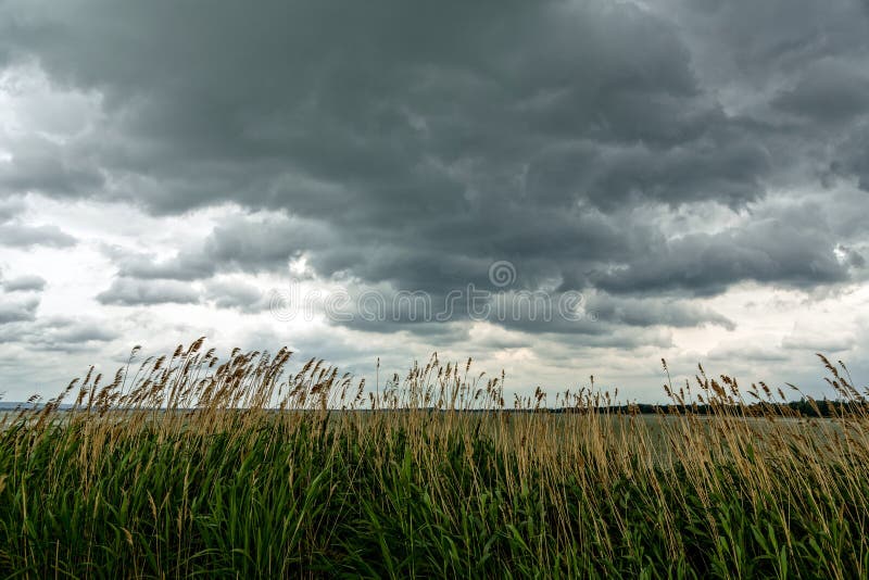Storm over the lake stock image. Image of lake, hungary - 41187441