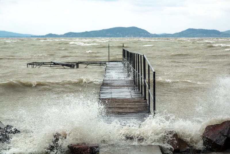 Storm over the lake stock image. Image of rain, cloudscape - 48191059