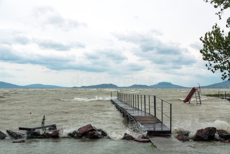 Storm over the lake stock photo. Image of ocean, nature - 48852730