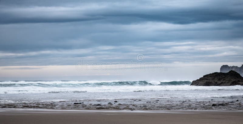 Storm Over the Ocean: Swirl Patterns at the Bay of Biscay Stock Image ...