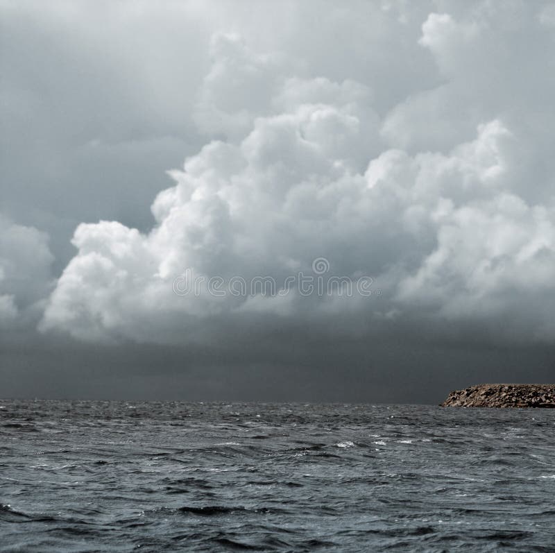 Storm over the sea stock photo. Image of cumulo, scare - 10318316