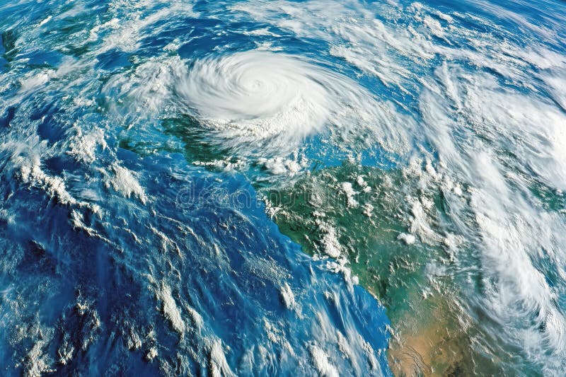 Storm on Planet Earth. View from Space Stock Photo - Image of ...