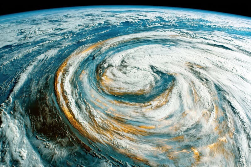 Storm on Planet Earth. View from Space Stock Image - Image of ...