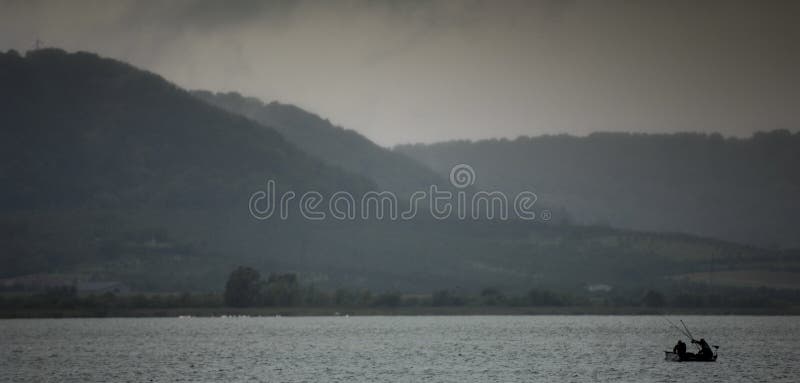 Storm and Rain Over Lake, France Stock Photo - Image of power, hungary ...