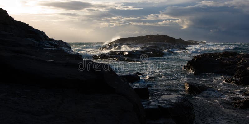 Storm rock coast stock image. Image of italia, rocky - 12847871