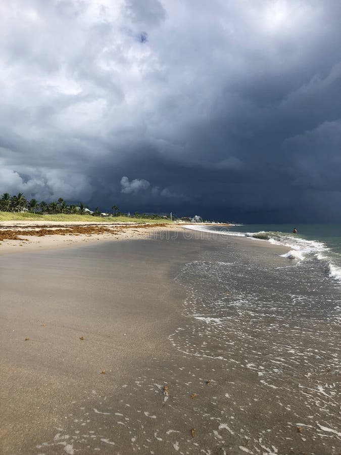 Hurricane Michael Rain on Beach Stock Image - Image of coast ...