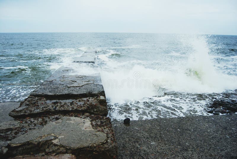 Storm stock photo. Image of horizon, wave, bridge, energy - 91549176