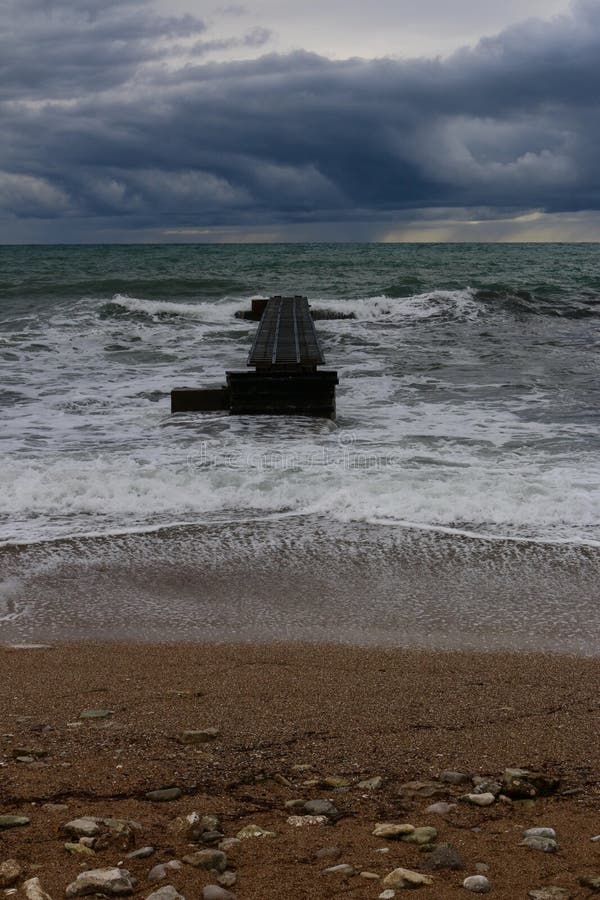 Storm on the sea stock photo. Image of weather, storm - 38506244