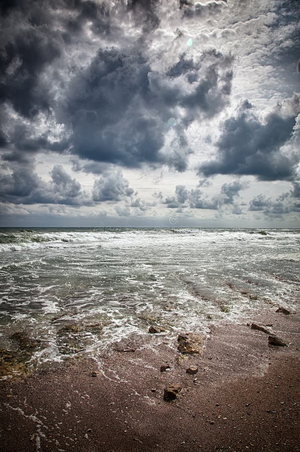Storm on the Sea after a Rain Stock Photo - Image of stormy, heaven ...