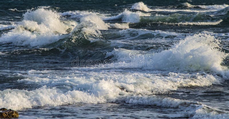 Storm at Sea with Waves Close Up Stock Image - Image of storm, waves ...