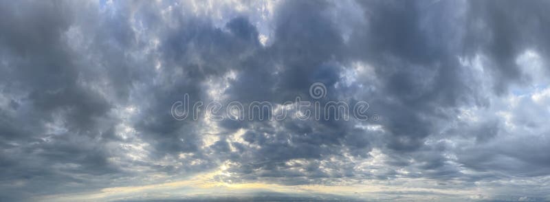 Storm Sky. Cold Windy Weather Atmosphere Cloudscape Panoramic Outdoors ...