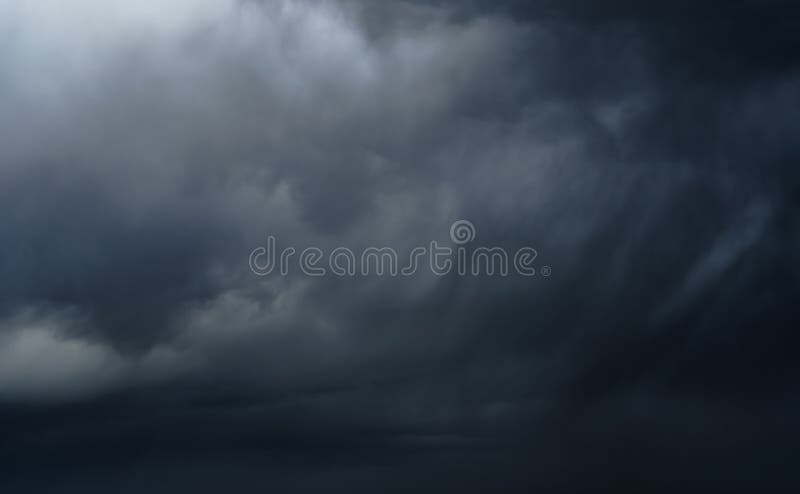 Storm Sky, Dark Dramatic Clouds during Thunderstorm, Rain and Wind ...