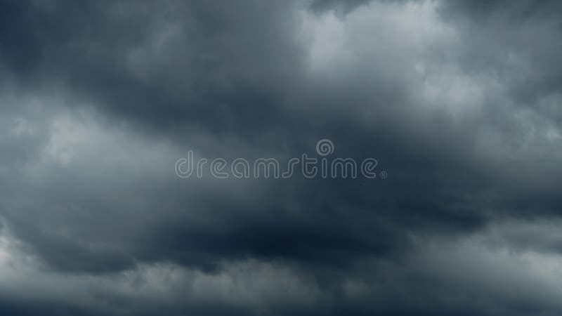 Storm Sky, Dark Dramatic Clouds during Thunderstorm, Rain and Wind ...