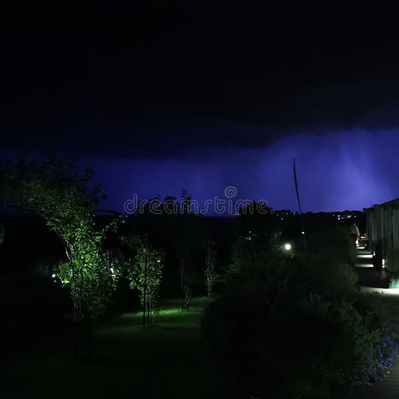 Storm stock photo. Image of lighting, summer, rain, night - 162726304