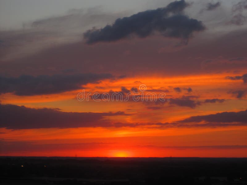 Storm at Sunset stock photo. Image of stormy, clouds - 153634164