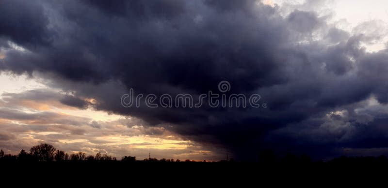 Storm takes over stock image. Image of rainbow, darkness - 225888325