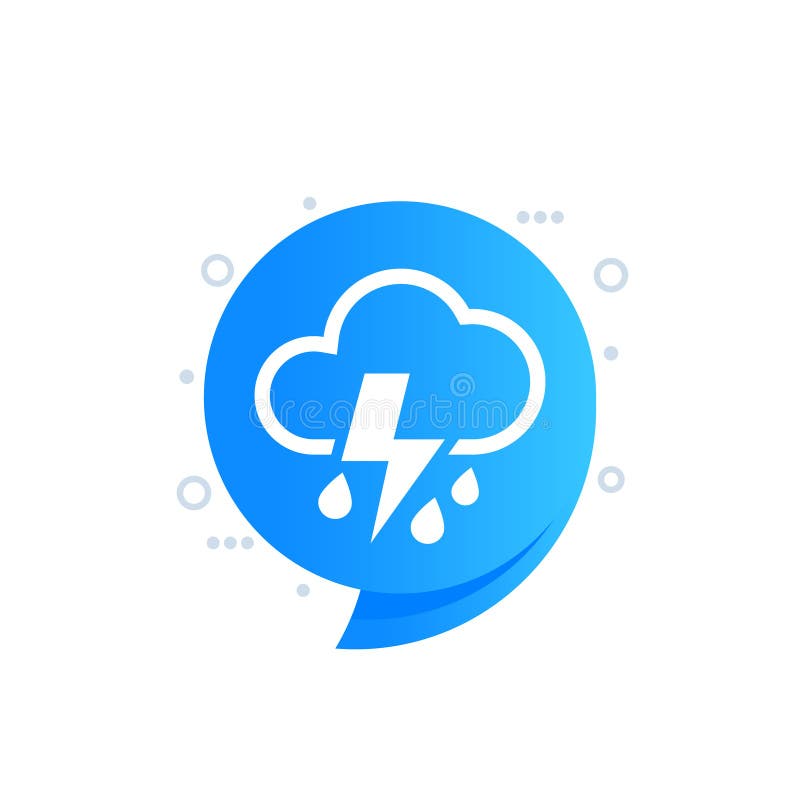 Storm or Thunder Icon for Web Stock Vector - Illustration of element ...