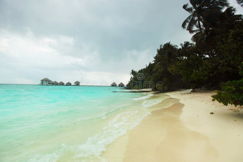 Storm on tropical island stock image. Image of horizon - 21929639