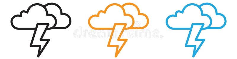 Storm Vector Logo Set Collection for Web App Ui Stock Vector ...