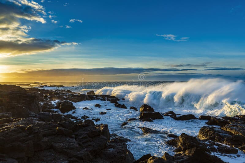 Winter Storm Off the Coast of Iceland. Stock Photo - Image of icelandic ...