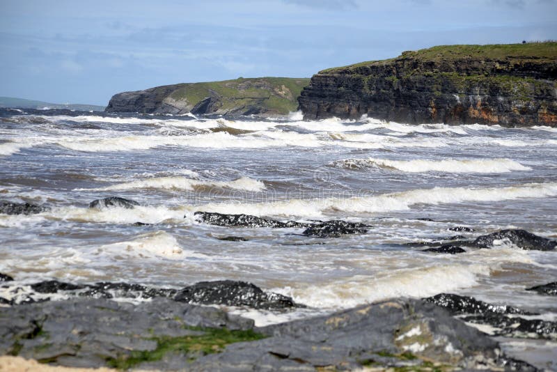 Storm Waves and Cliffs on the Wild Atlantic Way Stock Photo - Image of ...