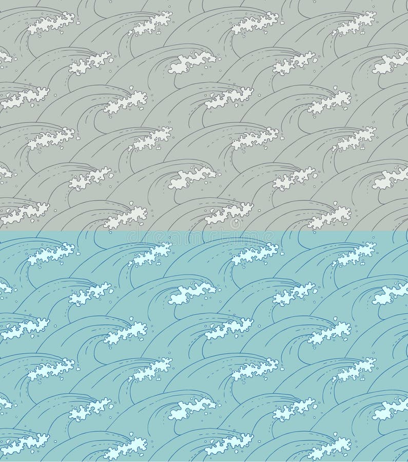 Storm waves stock vector. Illustration of decoration - 43169198