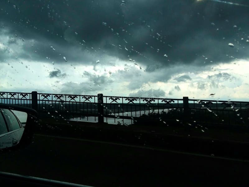 Storming on the river stock photo. Image of rainy, travels - 128391398