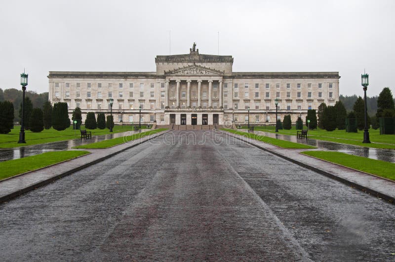 Stormont Castle on a Rainy Day Stock Photo - Image of explore ...