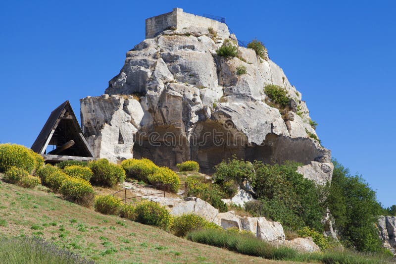 Stormram in Les Baux stock afbeelding. Image of belegering - 37929713