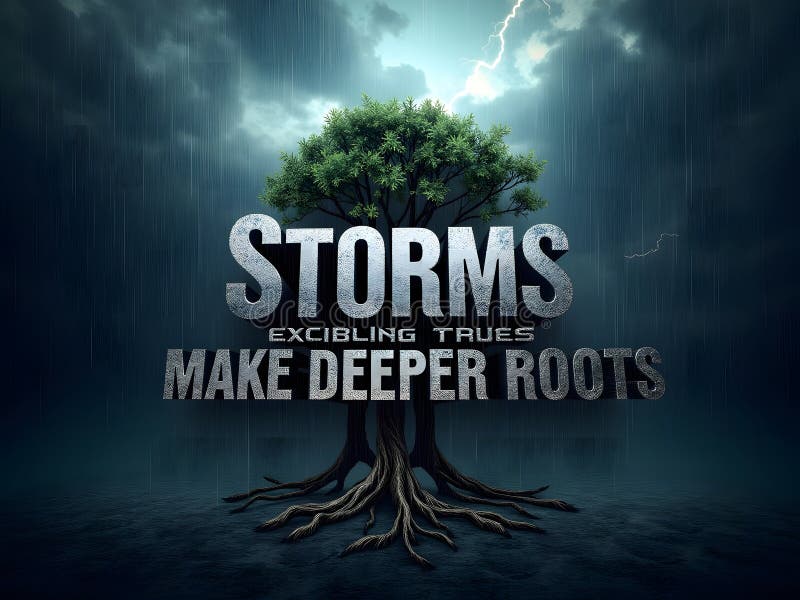 Storms Make Deeper Roots a Resilient Tree Image Stock Image - Image of ...