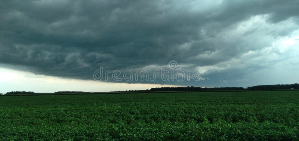 Storms Rain Greengrass Clouds Strange Stock Photo - Image of storms ...