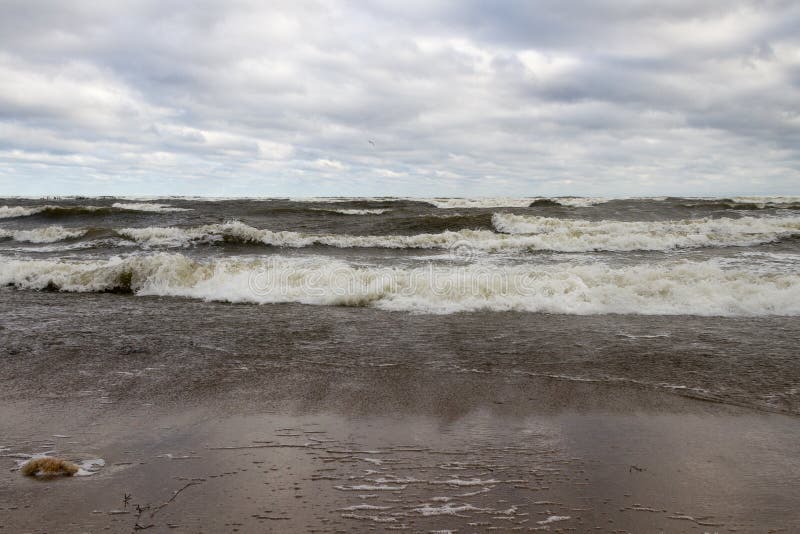 Stormy Baltic sea stock image. Image of north, dramatic - 153814721