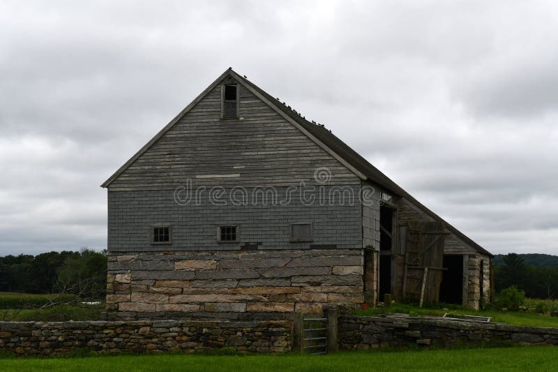 Stormy Barn Side View stock image. Image of rocks, home - 331408381