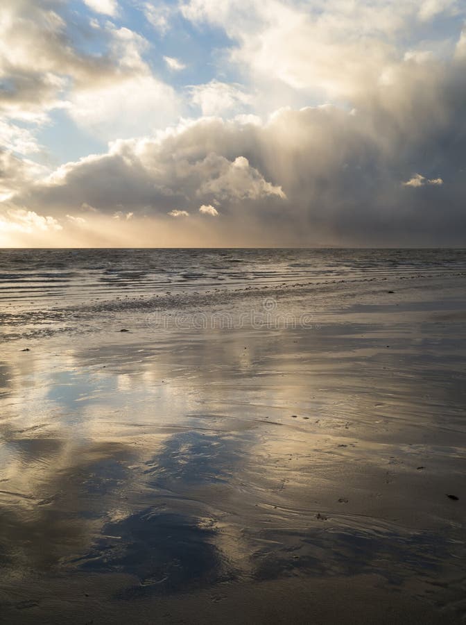 Stormy beach stock image. Image of coast, stormy, reflection - 62937121